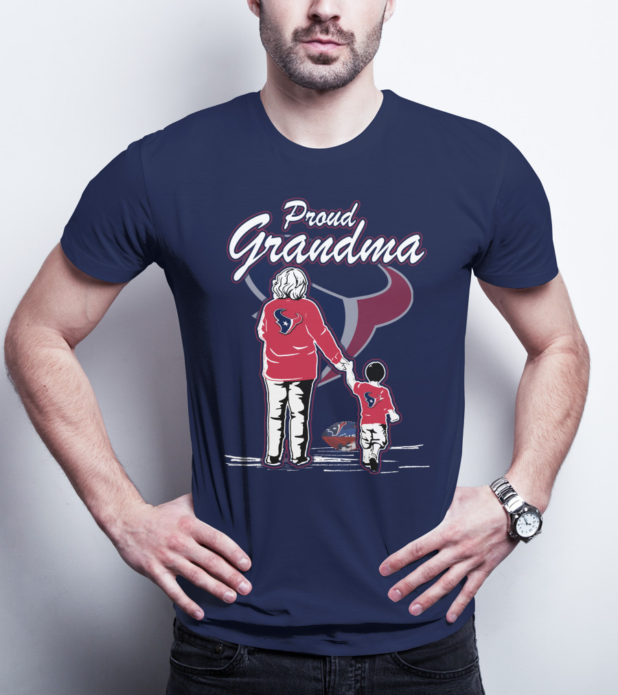 Proud Grandma Houston Texans Fan Family Football T-Shirt