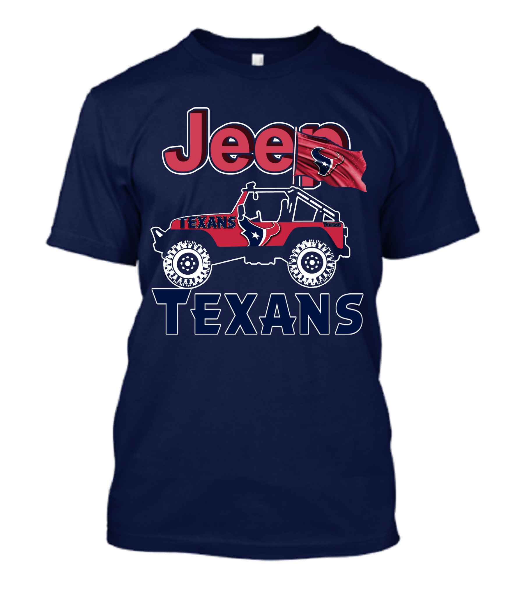 Jeep Texans Houston NFL Flag T-Shirt