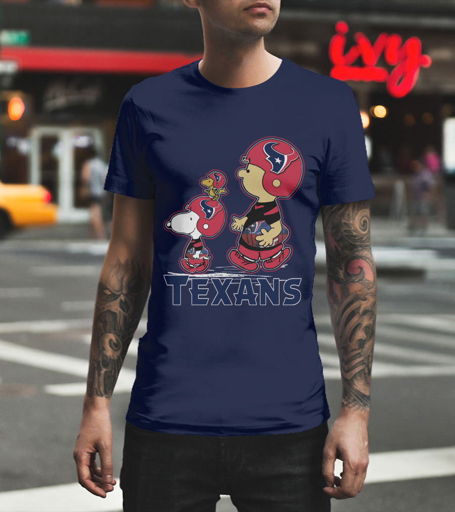 Houston Texans Snpfootball Cartoon Characters T-Shirt