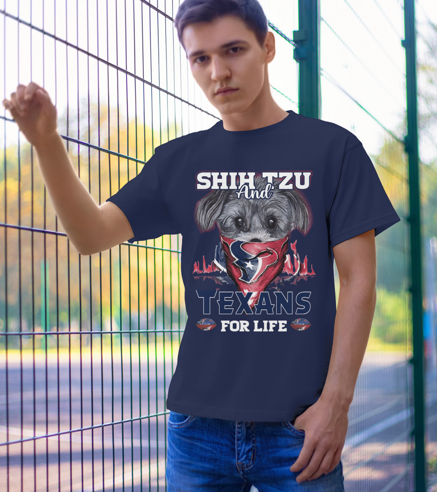 Shih Tzu And Texans For Life T-Shirt