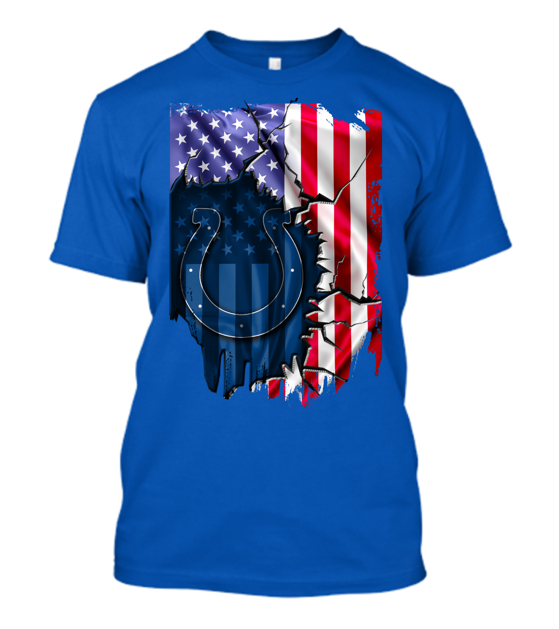 American Flag Indianapolis Colts Horseshoe T-Shirt