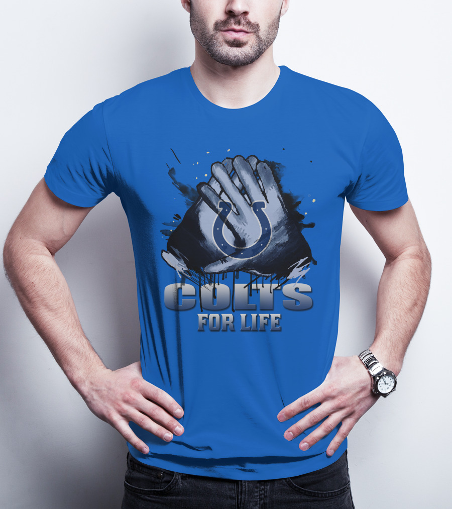 Indianapolis Colts For Life Hands Logo T-Shirt