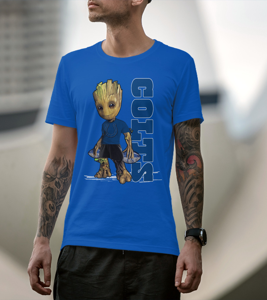 Groot Wearing Indianapolis Colts Shirt T-Shirt