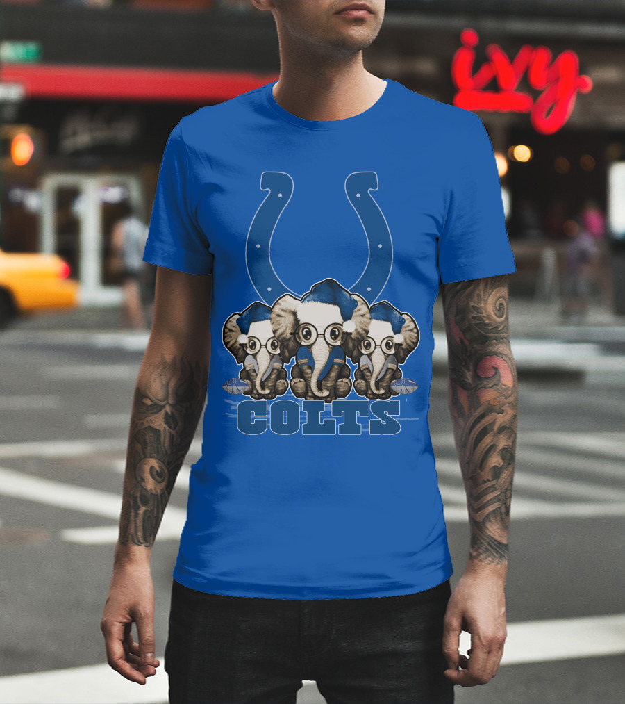 Elephant Xmas Indianapolis Colts Colts T-Shirt