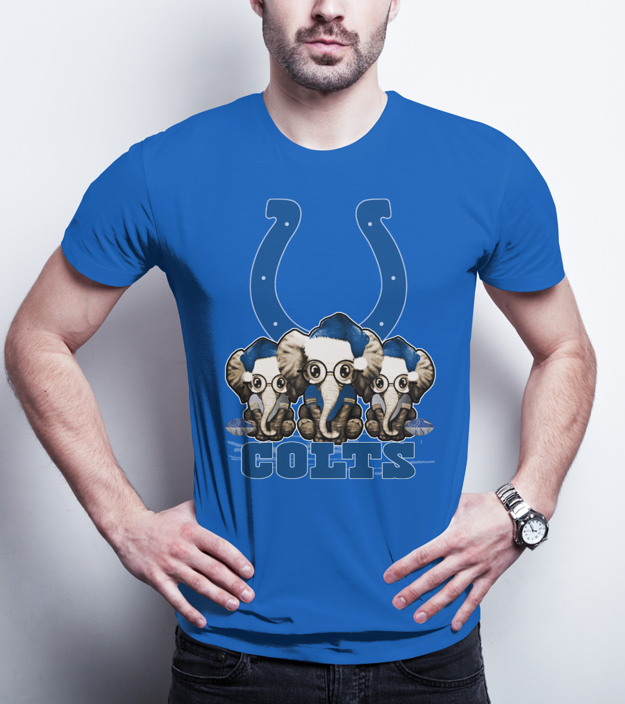 Elephant Xmas Indianapolis Colts Colts T-Shirt
