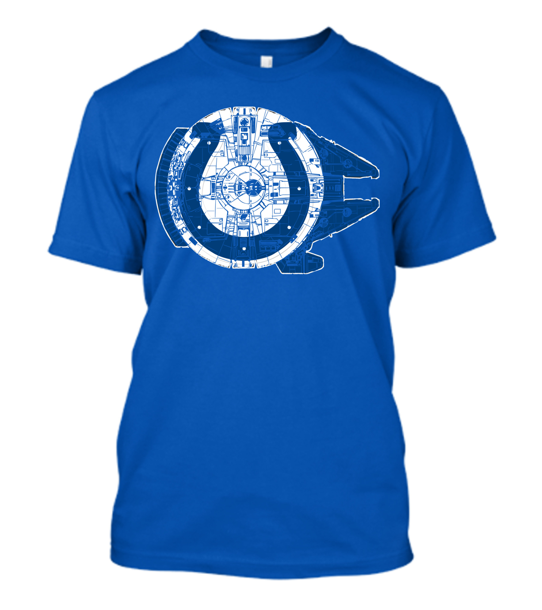 Indianapolis Colts 55 Millennium Falcon Blueprint T-Shirt