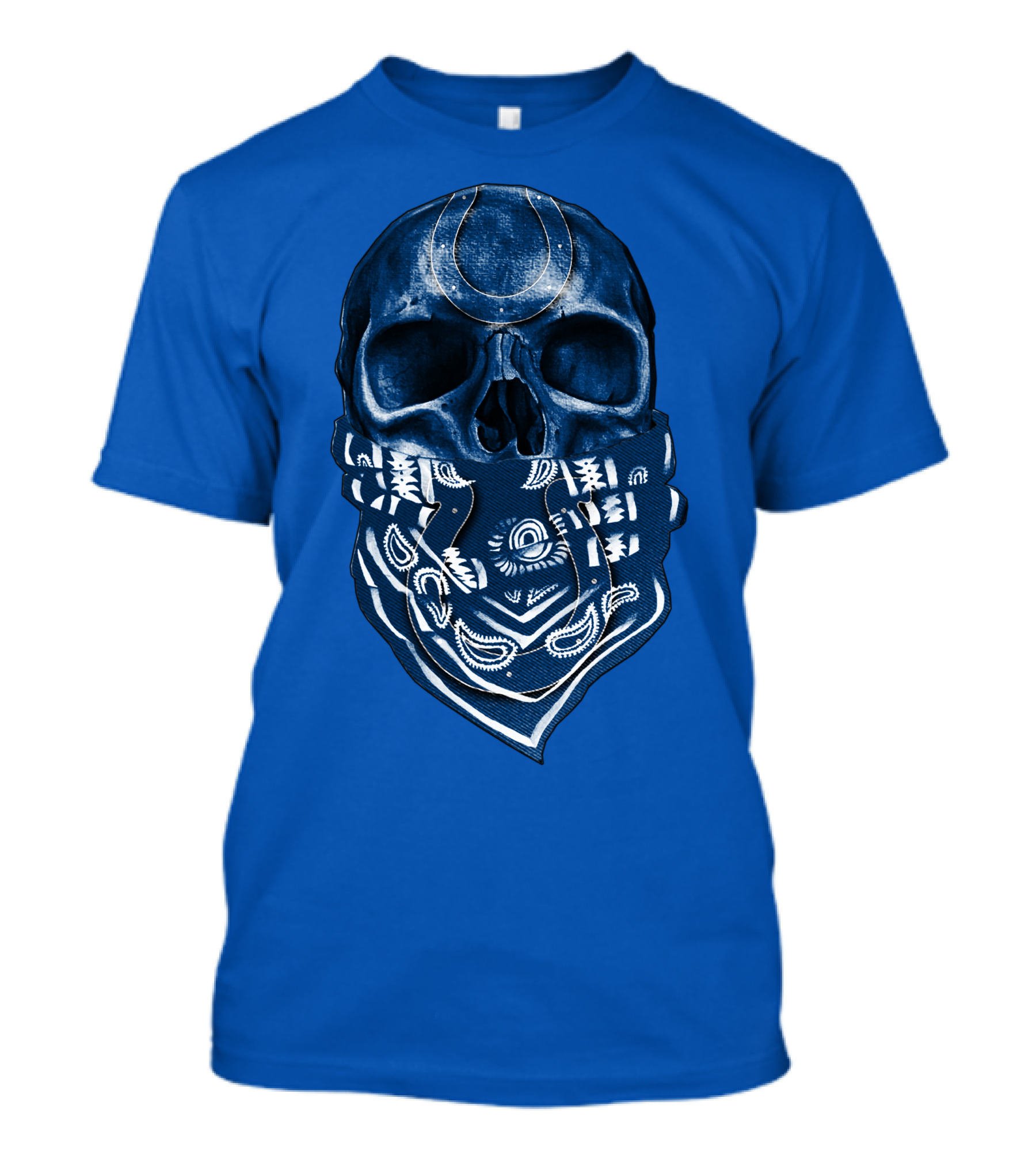 Indianapolis Colts Bandana Skull T-Shirt
