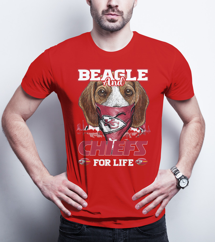 Beagle And Chiefs For Life Kansas City Chiefs T-Shirt