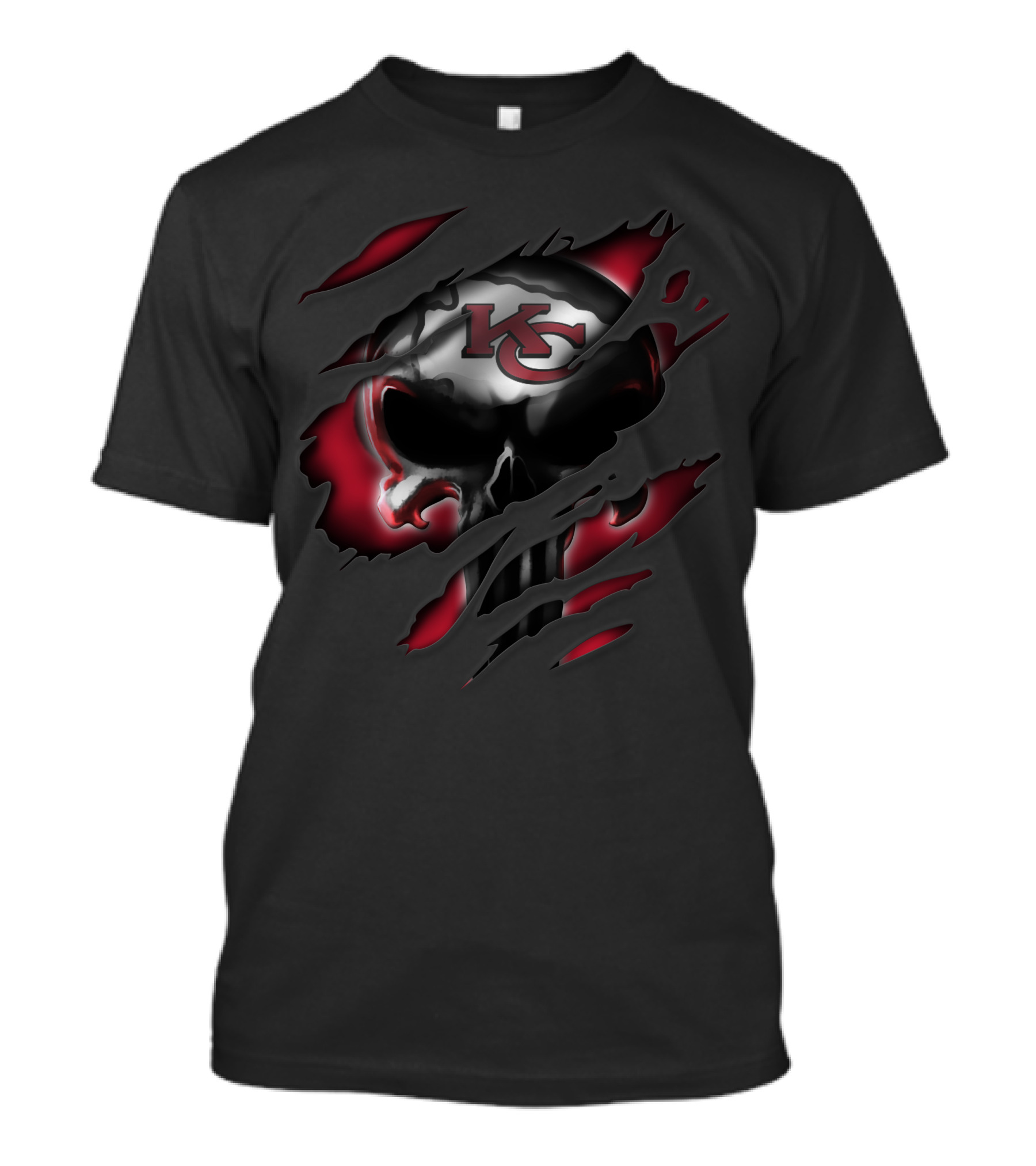 Kansas City Chiefs 41 Skull Logo T-Shirt
