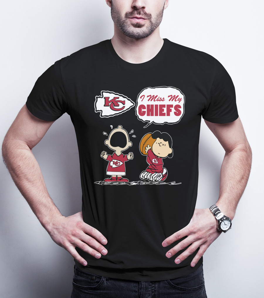 I Miss My Kansas City Chiefs Peanuts Football T-Shirt