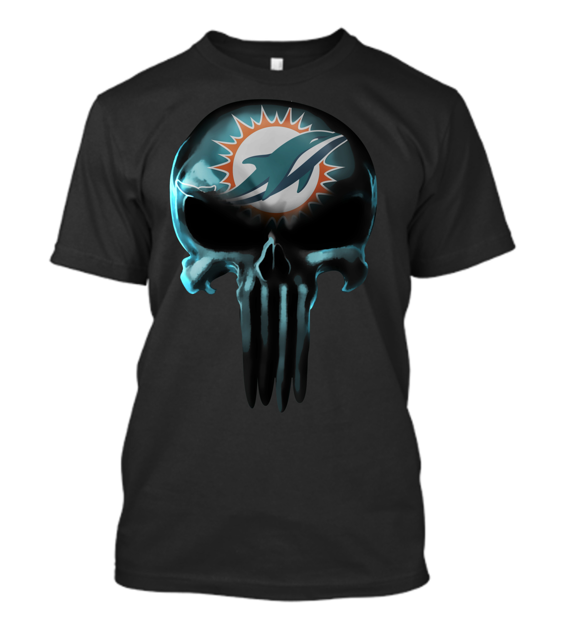 Miami Dolphins 30 Skull T-Shirt