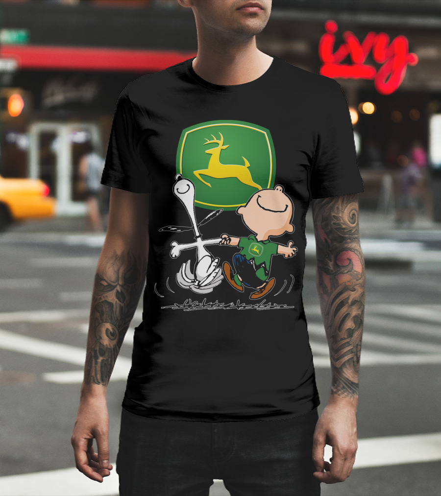 Snoopy Dance JD John Deere Peanuts T-Shirt