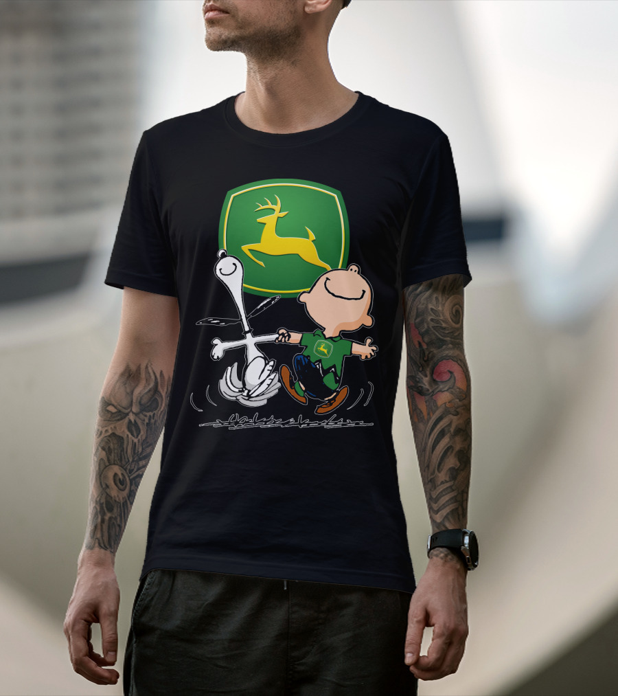 Snoopy Dance JD John Deere Peanuts T-Shirt