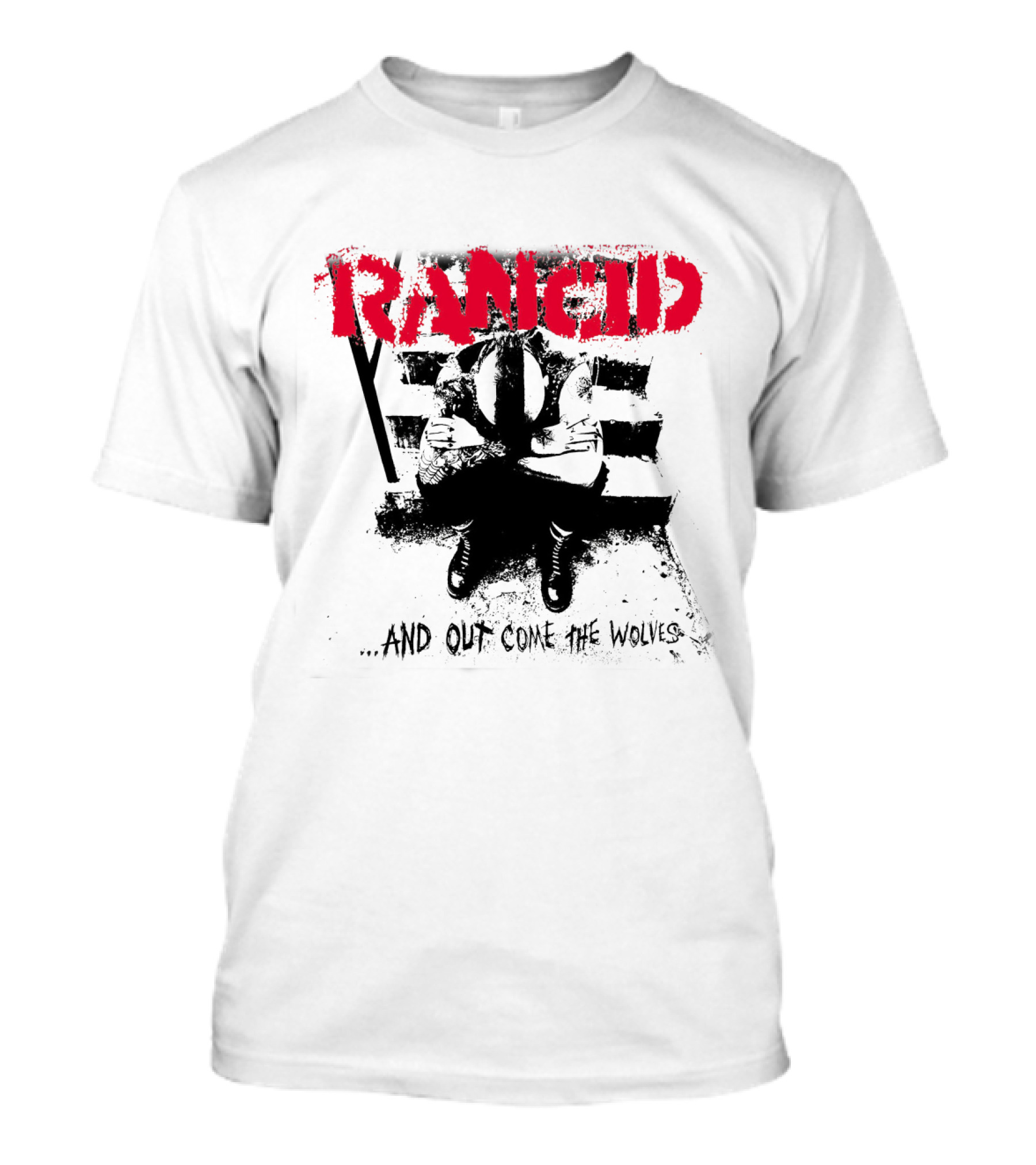Rancid And Out Come The Wolves Album Cover Sit Scene T-Shirt