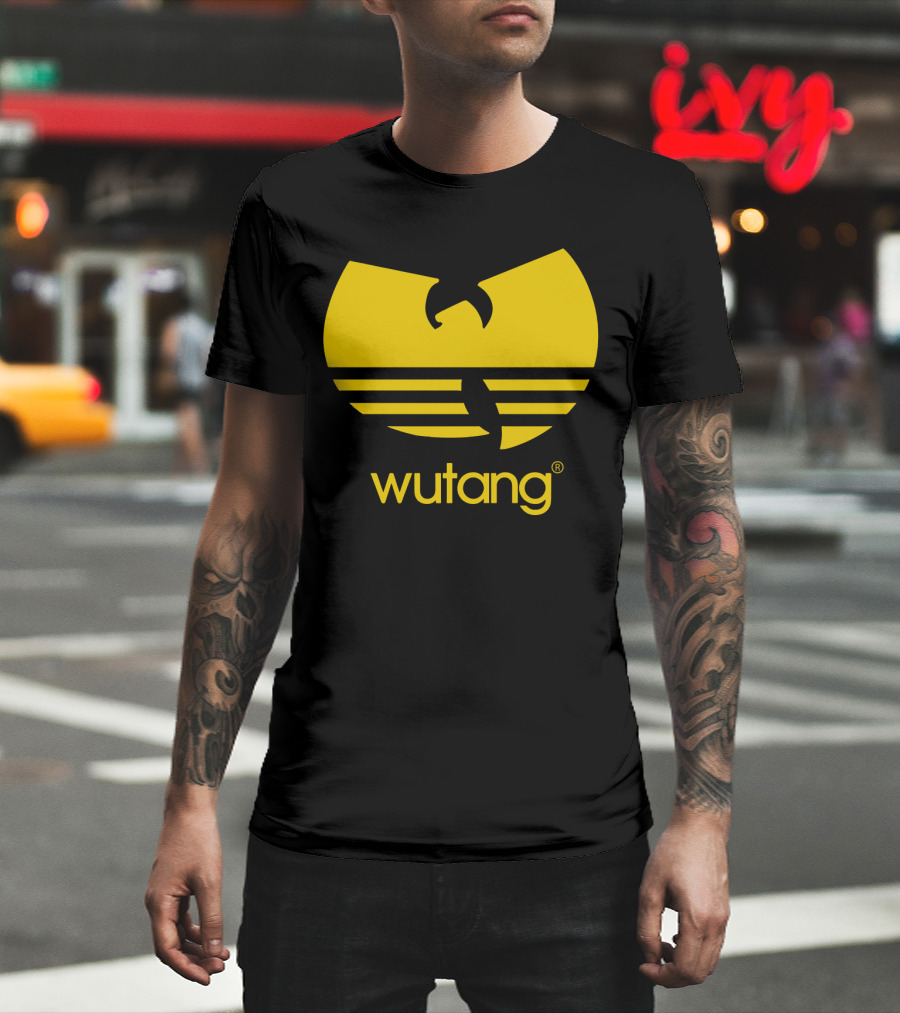 Wutang Yellow Iconic Symbol And Text T-Shirt