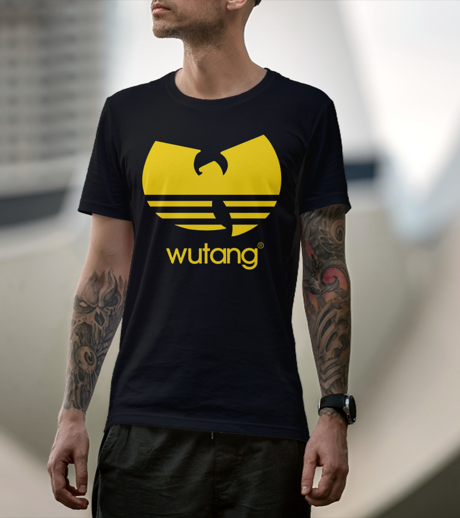 Wutang Yellow Iconic Symbol And Text T-Shirt