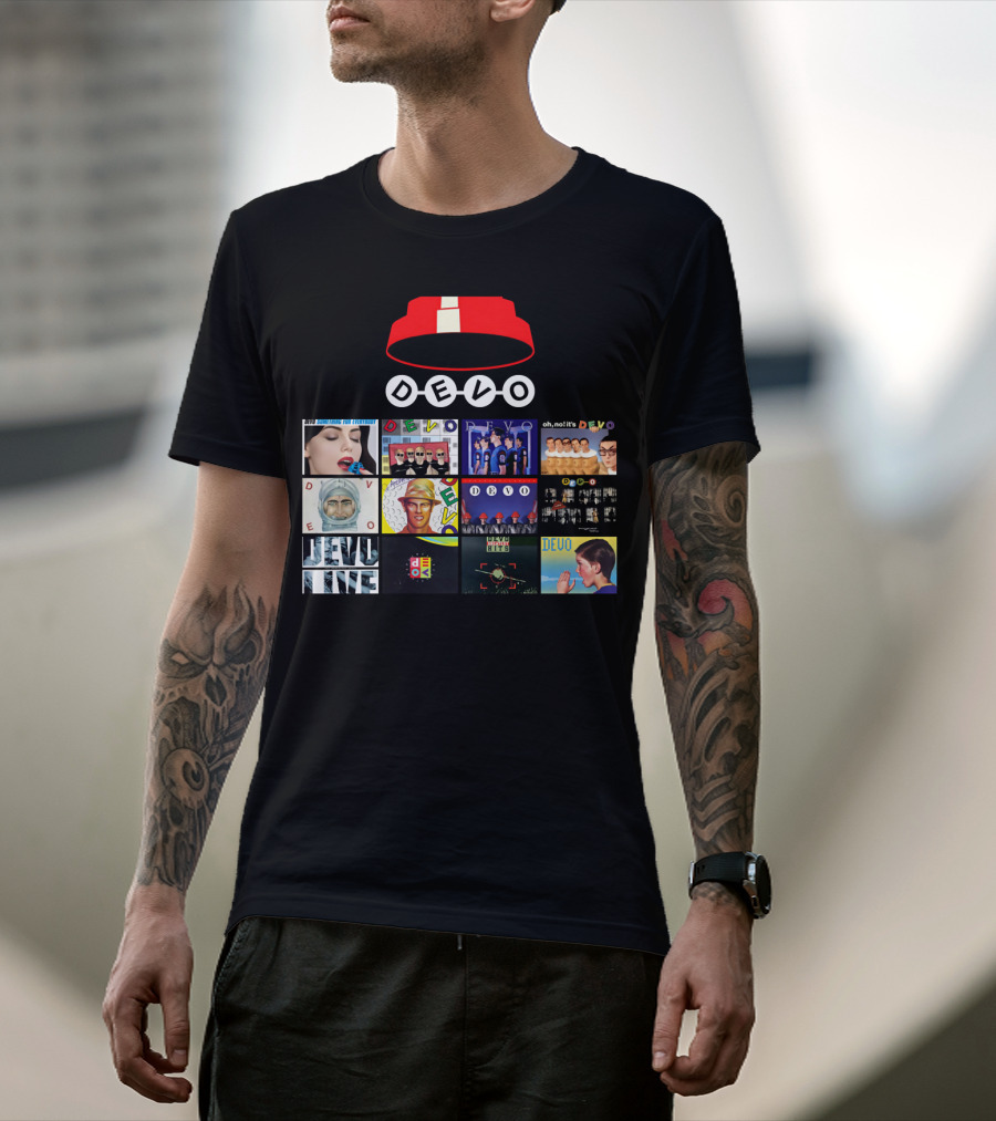 DEVO Album Covers Collection With Signature Energy Dome T-Shirt
