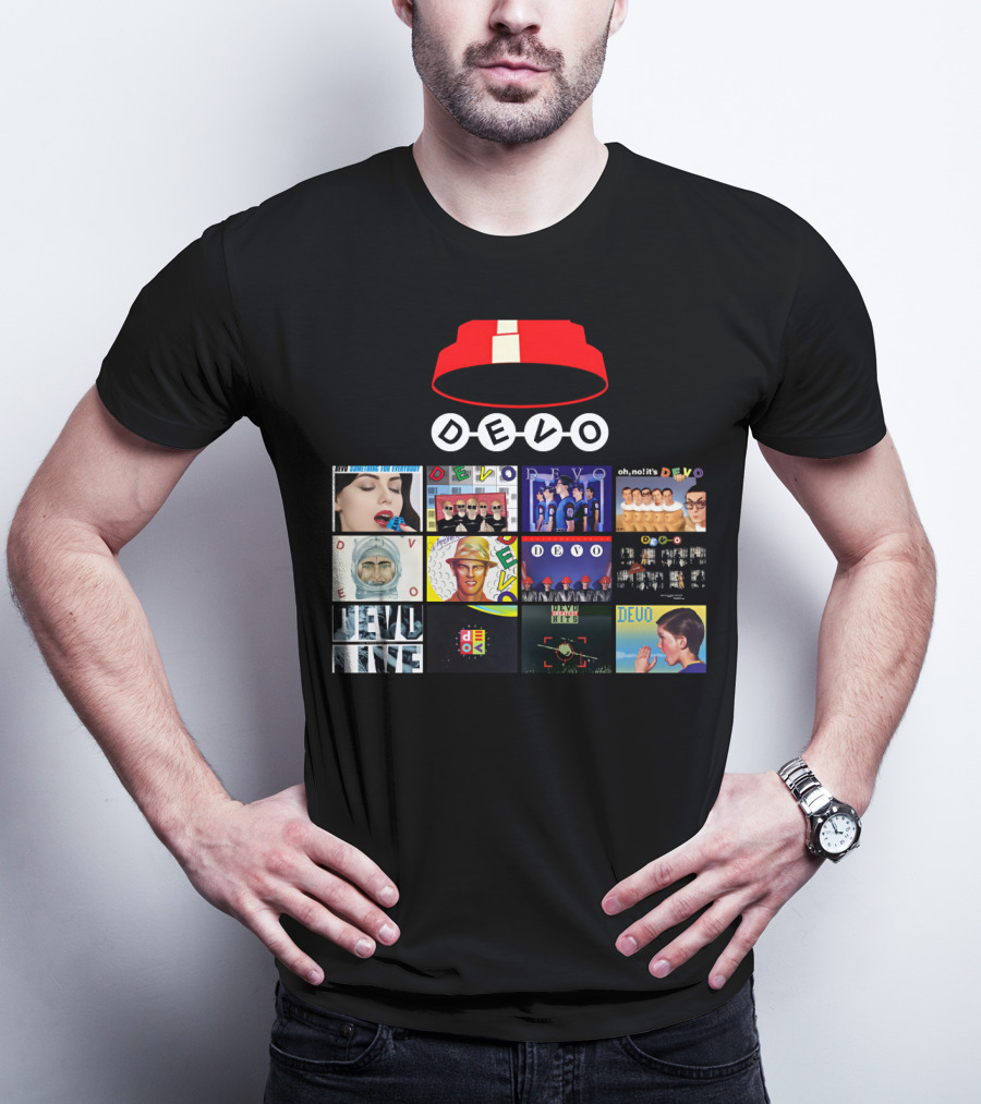 DEVO Album Covers Collection With Signature Energy Dome T-Shirt