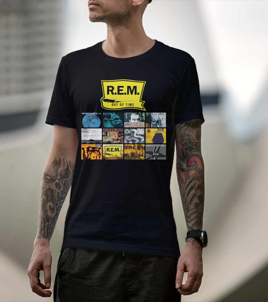 R.E.M. Out Of Time Album Covers Collection T-Shirt