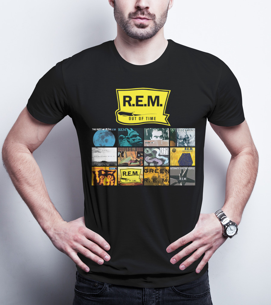 R.E.M. Out Of Time Album Covers Collection T-Shirt