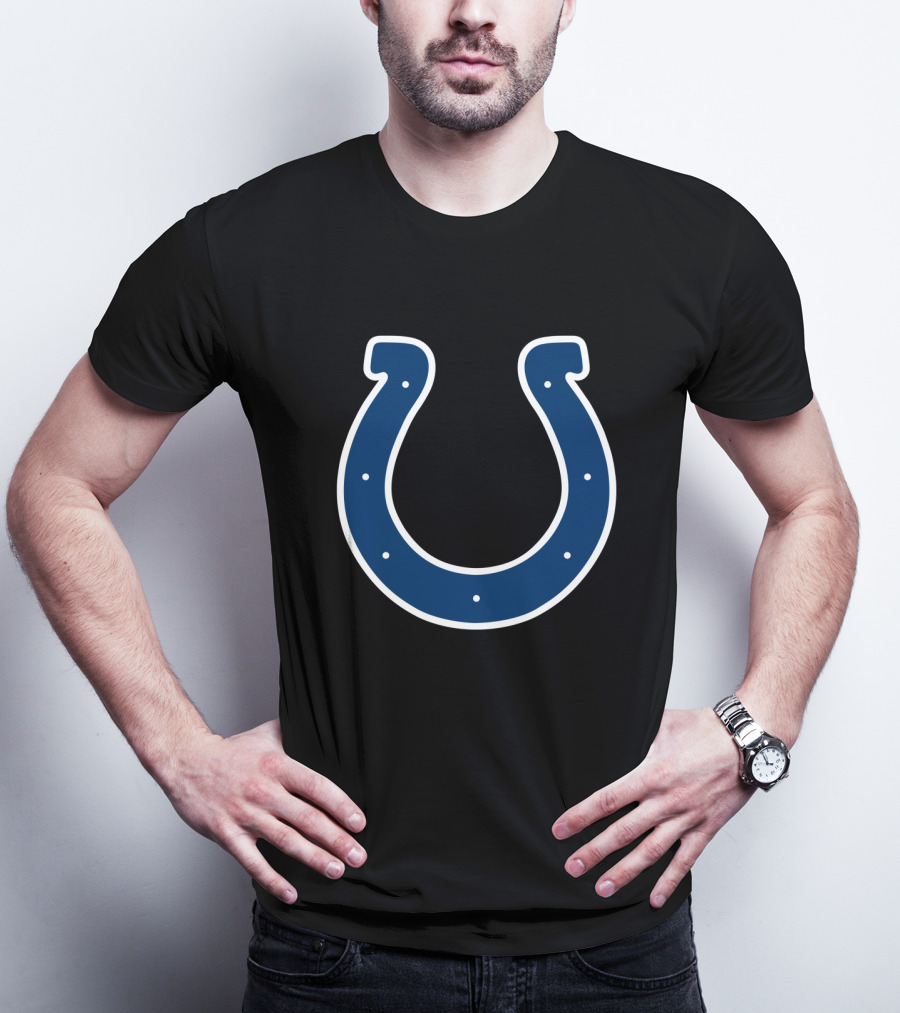 Indianapolis Colts Blue Horseshoe Logo NFL T-Shirt