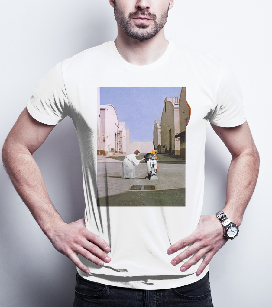 Wish You Were Leia With Princess And Droid In Iconic Courtyard Scene T-Shirt