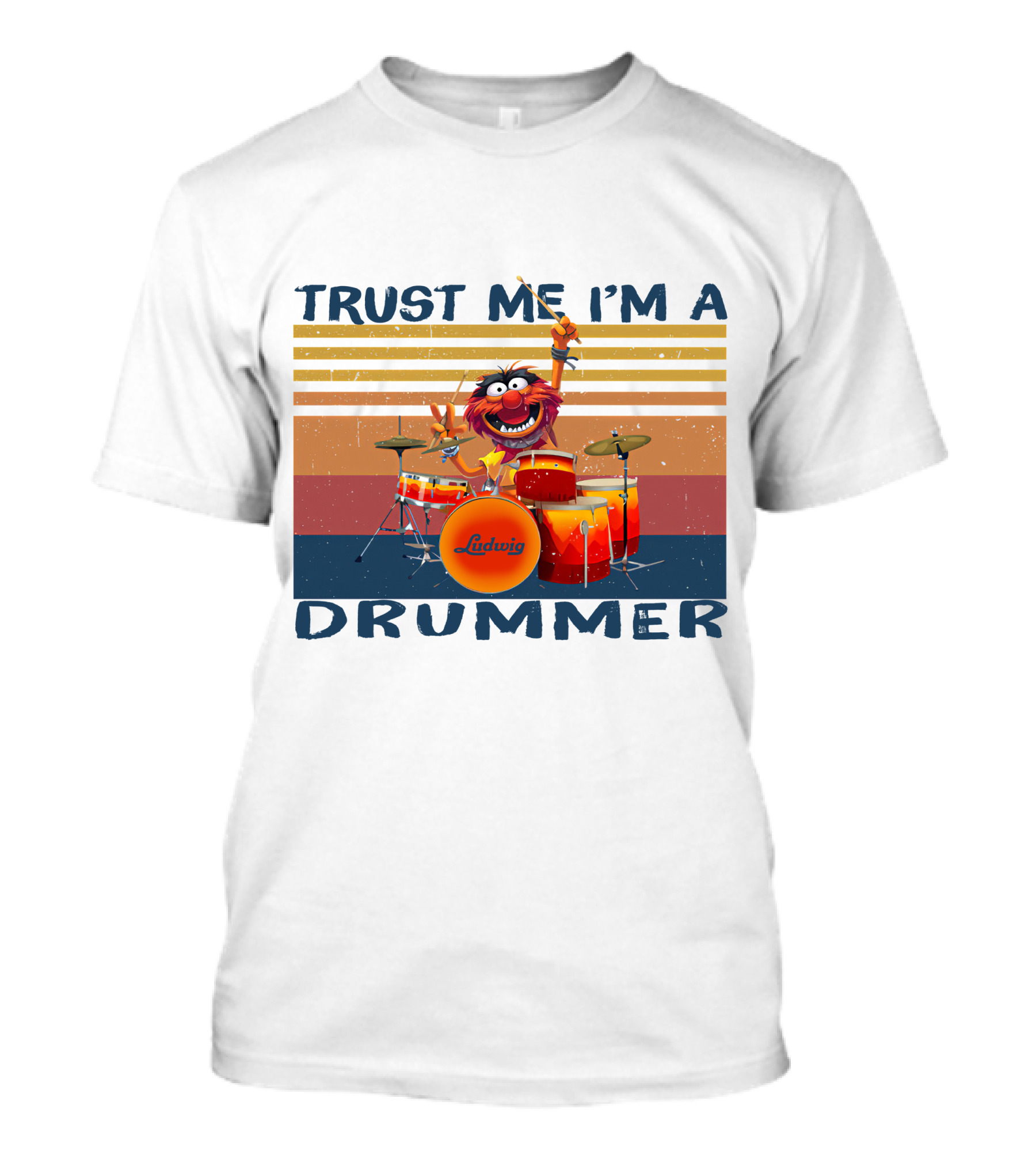Ludwig Drummer Confidence Animal Muppet T-Shirt
