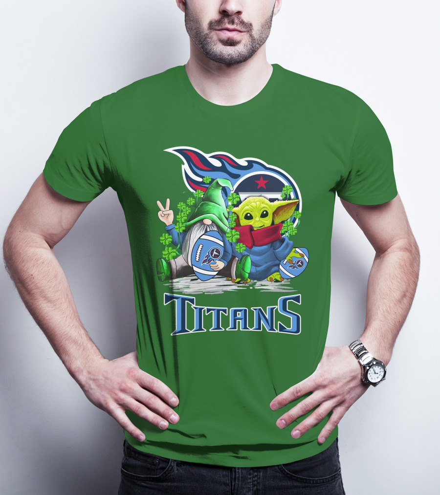 Tennessee Titans St. Patrick’s Day Gnome And Alien Football T-Shirt