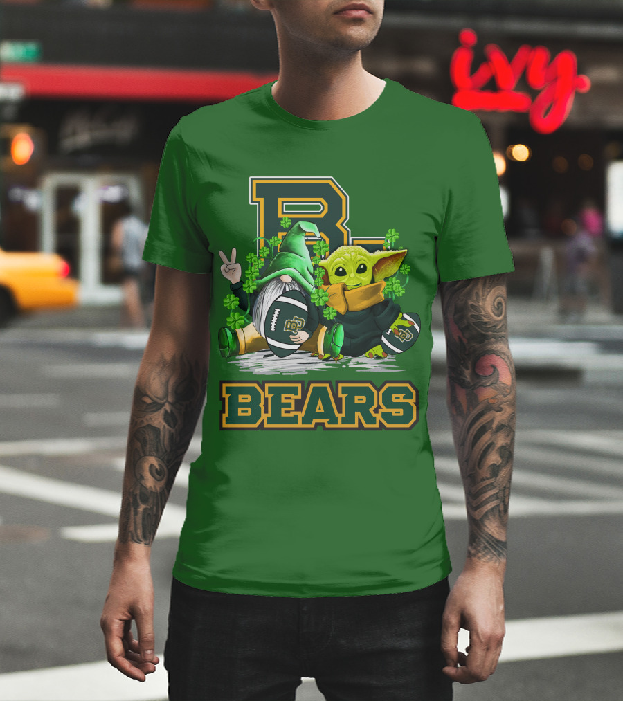Baylor Bears St. Patrick's Day Football Clover T-Shirt