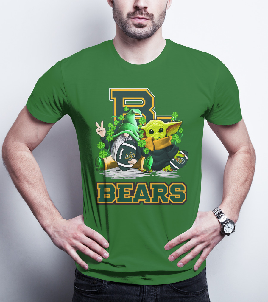 Baylor Bears St. Patrick's Day Football Clover T-Shirt