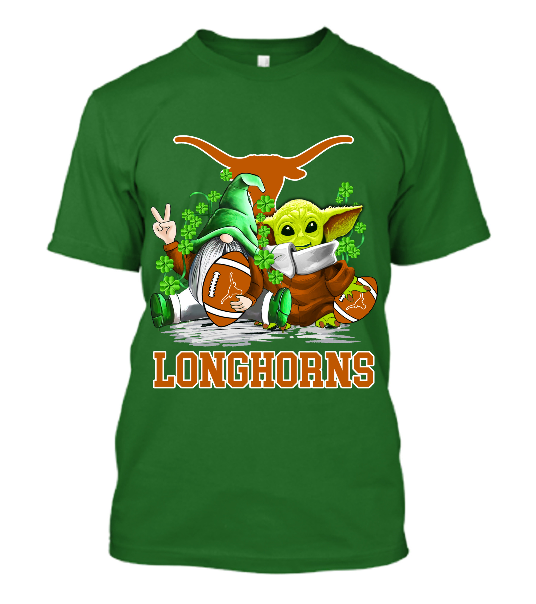 Texas Longhorns Football Patrick’s Day Longhorns Gnome Baby Jedi T-Shirt