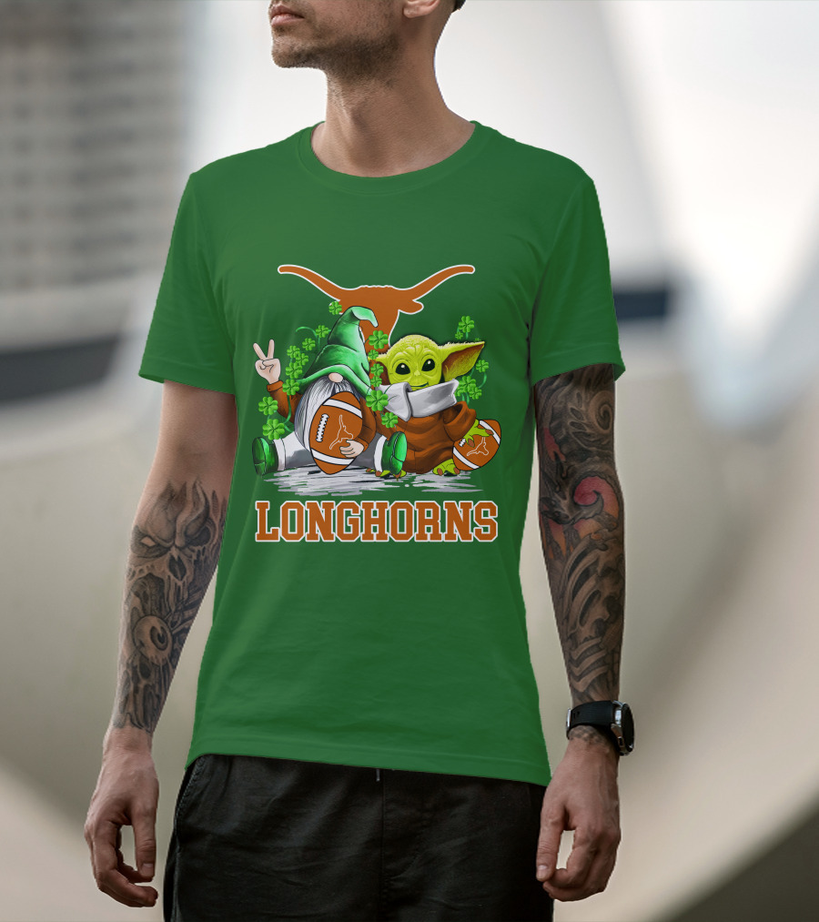 Texas Longhorns Football Patrick’s Day Longhorns Gnome Baby Jedi T-Shirt