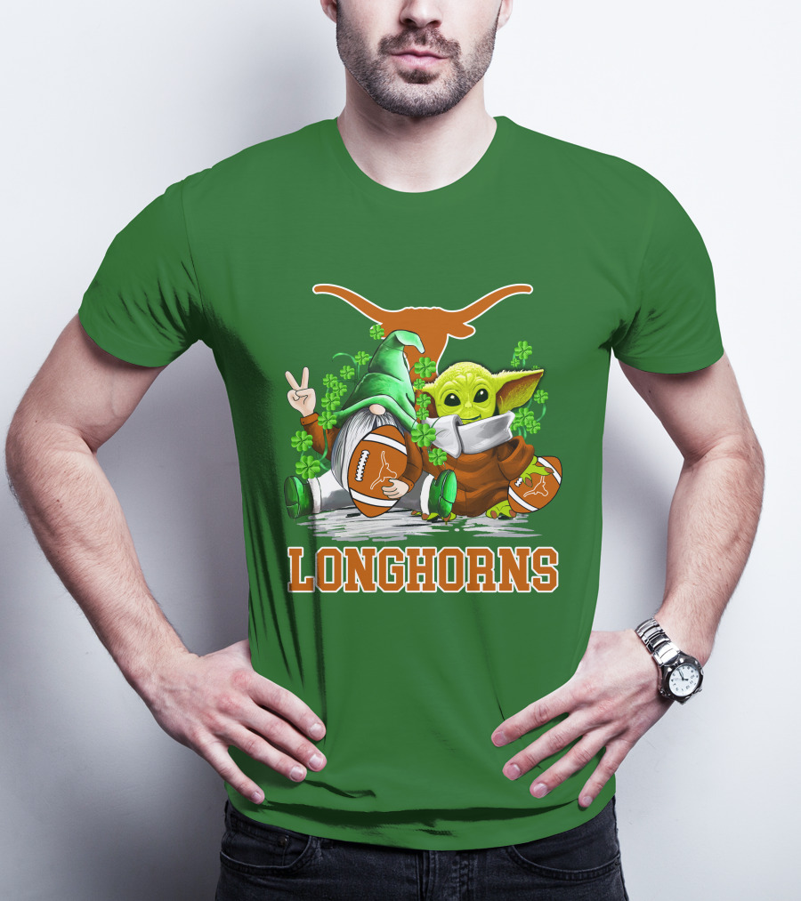 Texas Longhorns Football Patrick’s Day Longhorns Gnome Baby Jedi T-Shirt