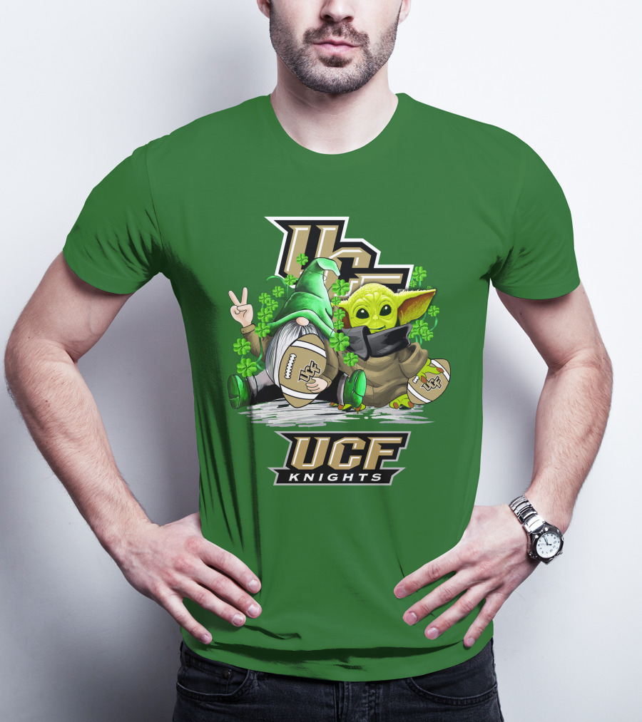 UCF Knights Football St. Patrick's Day Shamrock Gnome Baby Alien T-Shirt