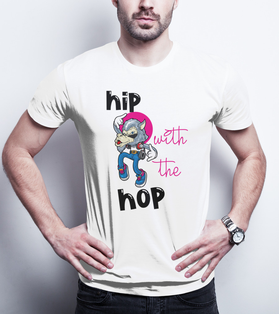 Hip With The Hop Dancing Donkey In Headphones Animation T-Shirt