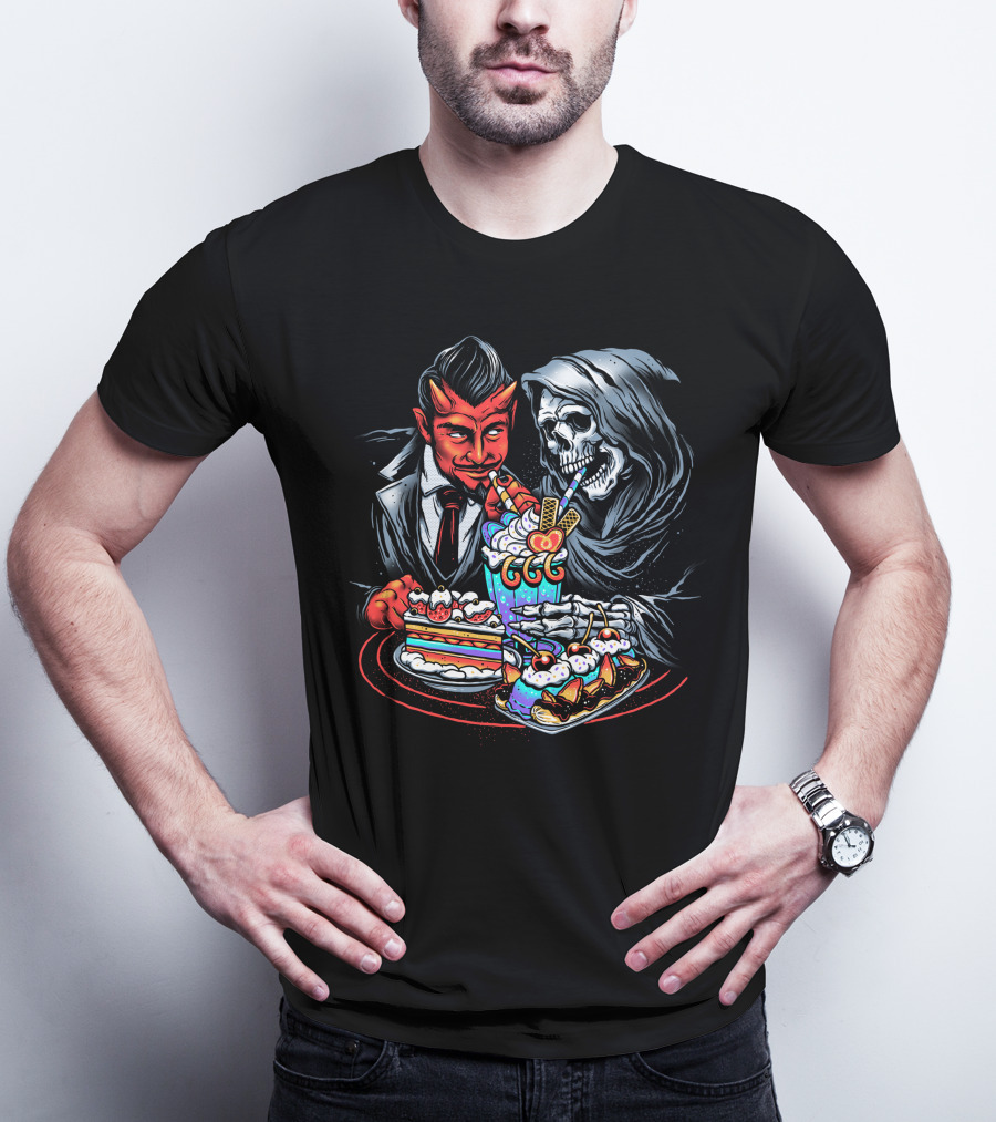 Devil's Treat Skeleton Dessert Feast T-Shirt