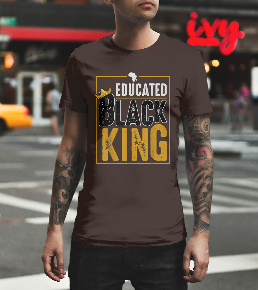 Educated Black King Africa Crown T-Shirt