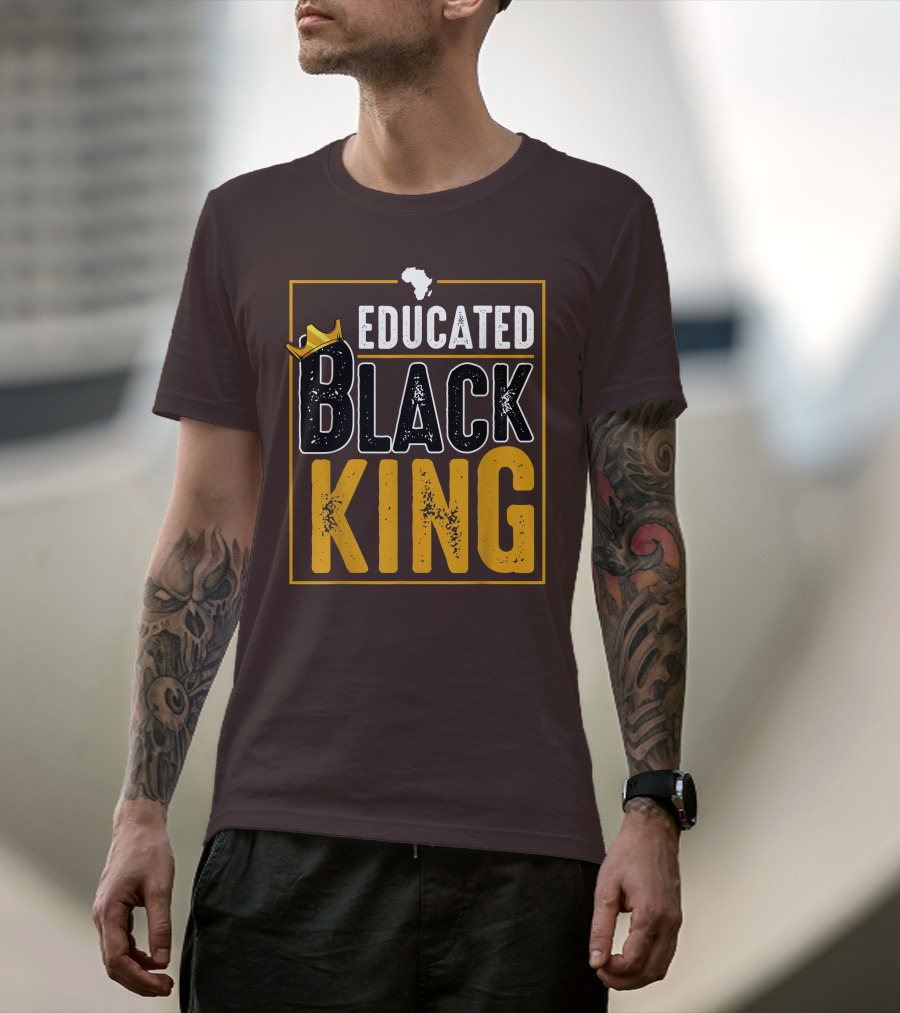 Educated Black King Africa Crown T-Shirt