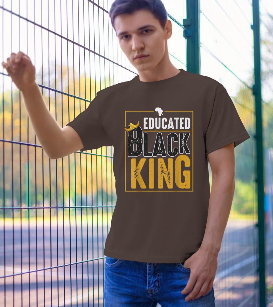 Educated Black King Africa Crown T-Shirt