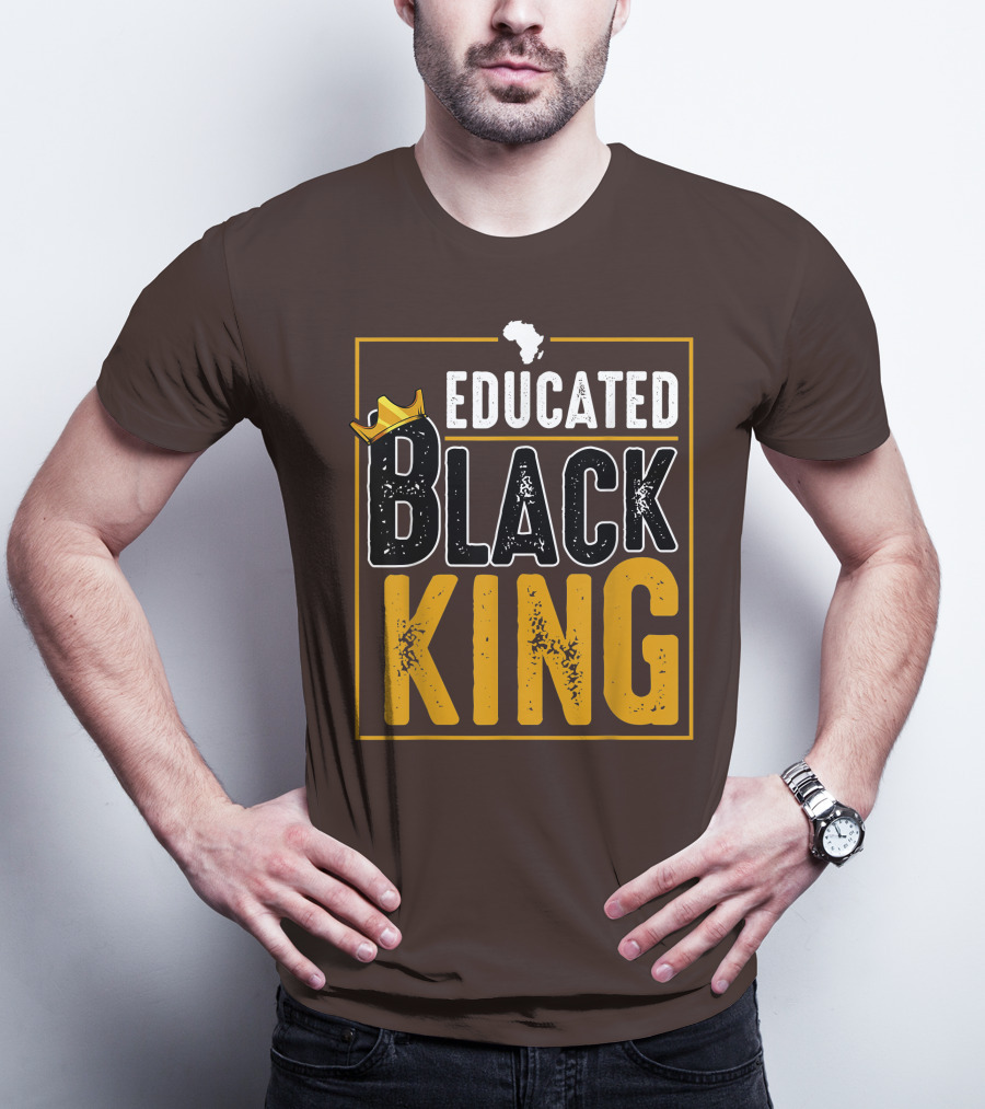Educated Black King Africa Crown T-Shirt