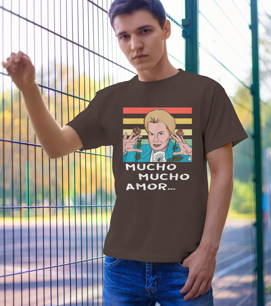Mucho Mucho Amor Walter Mercado Nostalgic Iconic Look Roses Retro Vibes T-Shirt