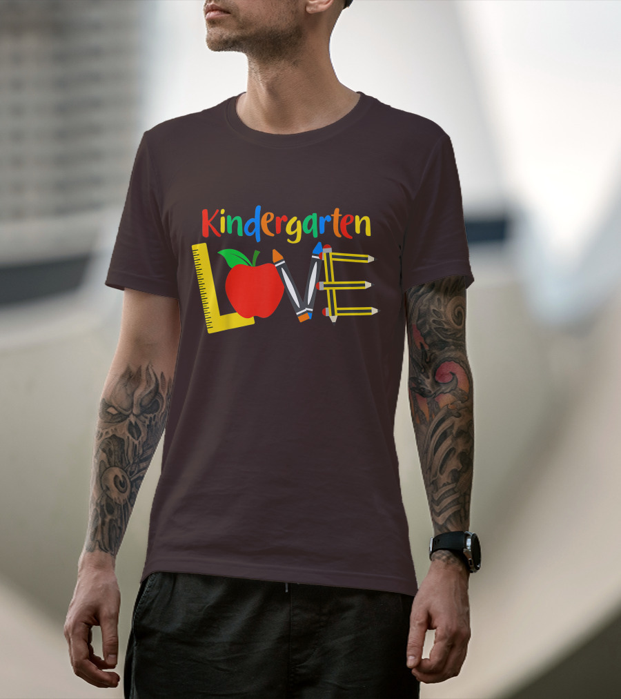 Kindergarten Love Teacher Student Classroom Tools T-Shirt