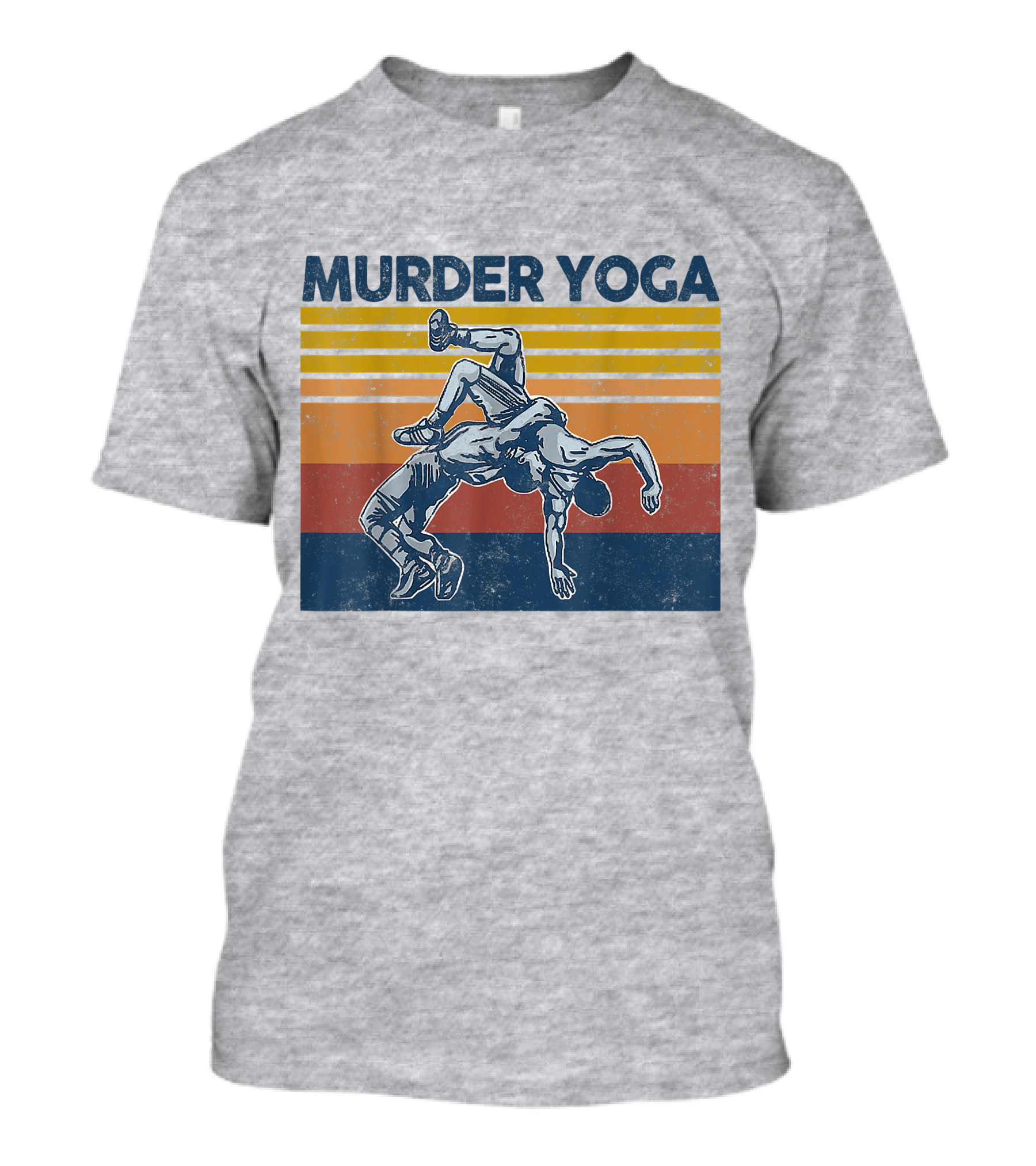 Murder Yoga Funny Vintage Brazilian Jiu Jitsu Wrestling T-Shirt