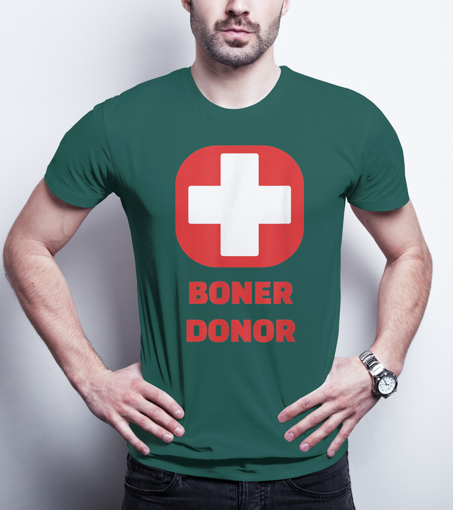 Boner Donor Funny Red Cross T-Shirt