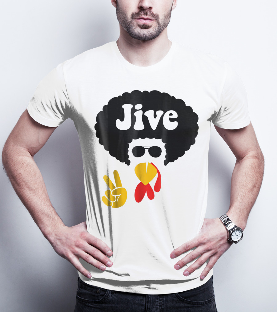 Jive Turkey Face Peace Sign T-Shirt