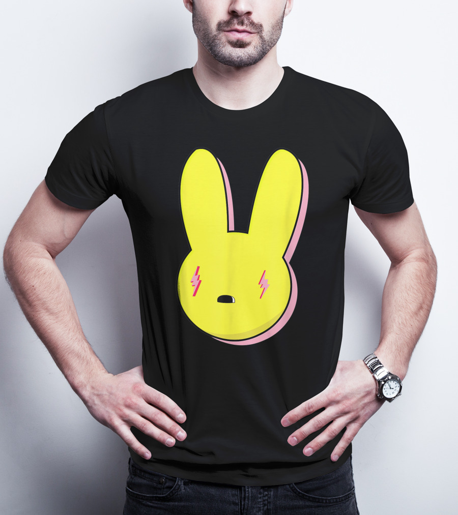 Funny Yellow Rabbit With Lightning Eyes T-Shirt