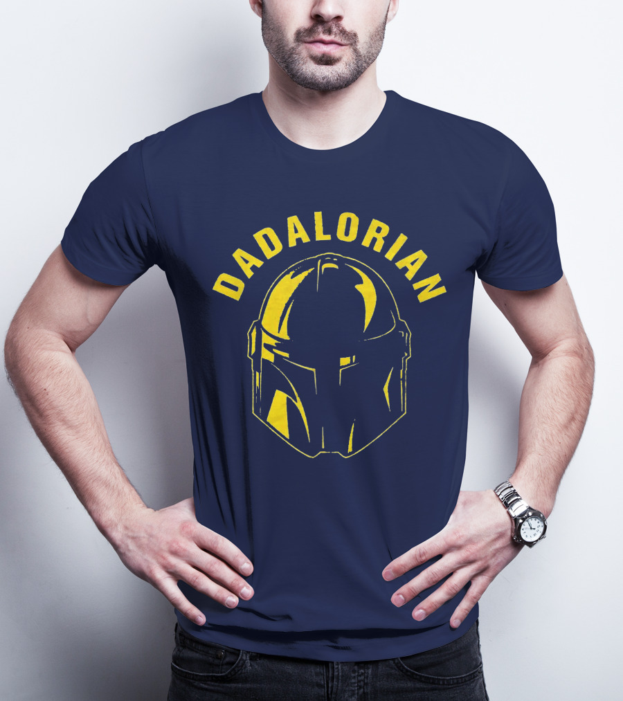 Dadalorian Star Wars Mandalorian Helmet Design For Dads T-Shirt