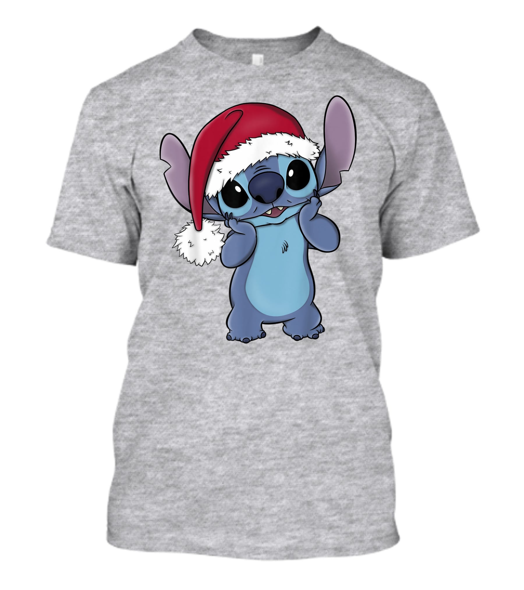 Lilo And Stitch Disney Christmas Santa Hat Stitch T-Shirt