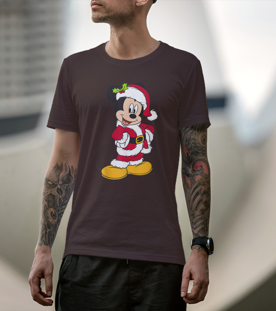 Disney Santa Mickey Mouse Holiday T-Shirt