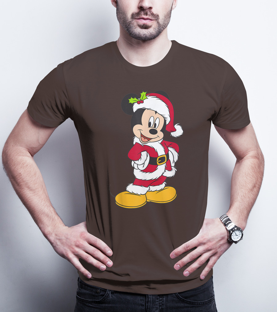 Disney Santa Mickey Mouse Holiday T-Shirt
